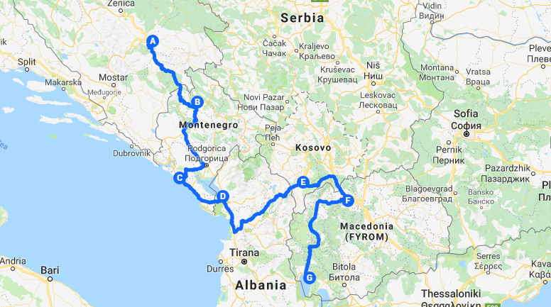 Two-week Balkans backpacking itinerary: Bosnia to Macedonia